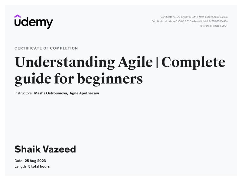 Vazeed Shaik on LinkedIn: #agilecertified #businessanalyst #dataanalyst Vazeed Shaik on LinkedIn: #agilecertified #businessanalyst #dataanalyst