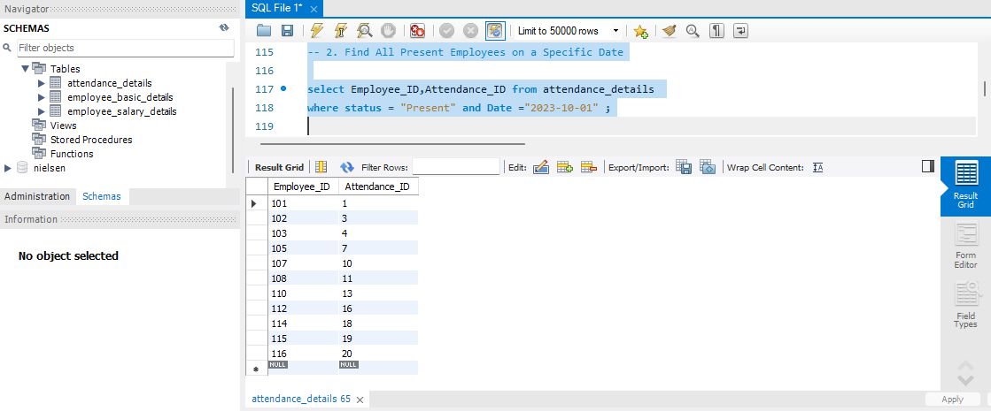 Lakshmanan M on LinkedIn: #sql #dataanalysis #attendancemanagement # ... Lakshmanan M on LinkedIn: #sql #dataanalysis #attendancemanagement # ...