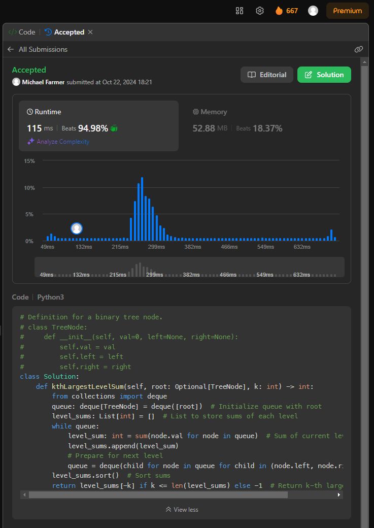 Michael Farmer on LinkedIn: Day 667 of Daily LeetCode | 2583. Kth ... Michael Farmer on LinkedIn: Day 667 of Daily LeetCode | 2583. Kth ...