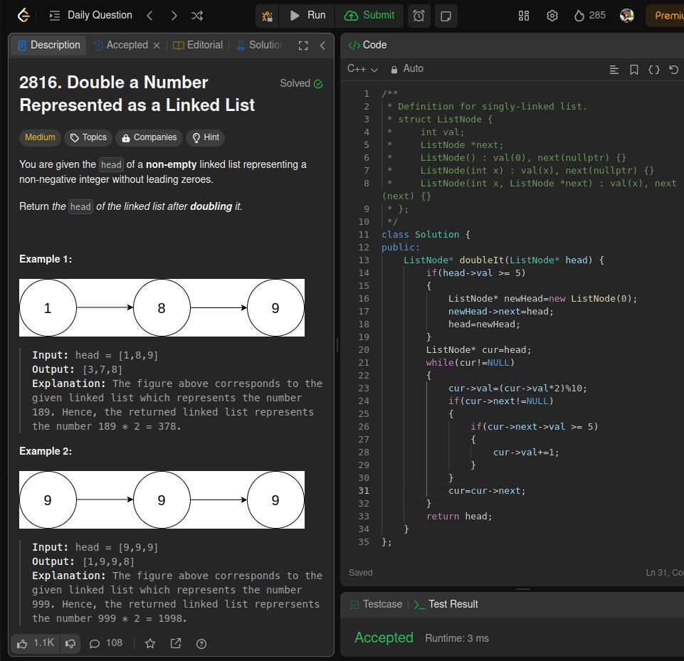 #leetcode #linkedlist | Ahmadul Hasan #leetcode #linkedlist | Ahmadul Hasan
