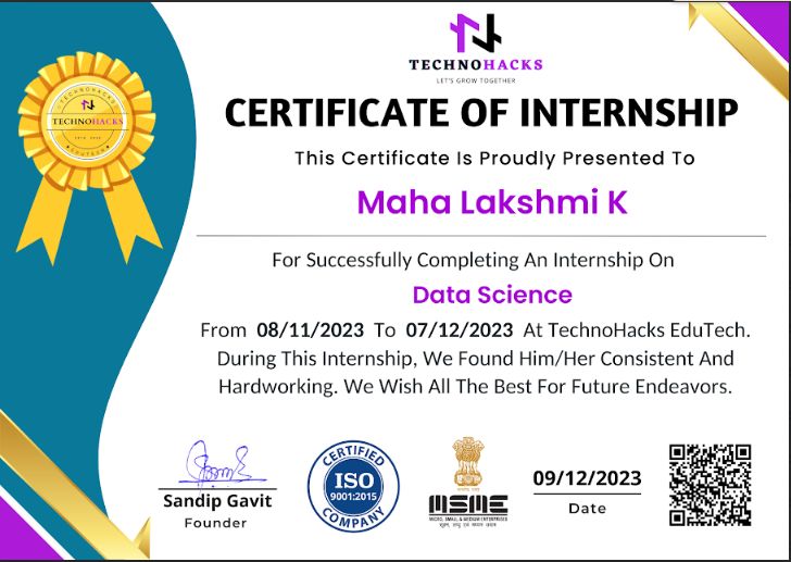 Maha Lakshmi K on LinkedIn: hey connections I felt delighted to say ... Maha Lakshmi K on LinkedIn: hey connections I felt delighted to say ...