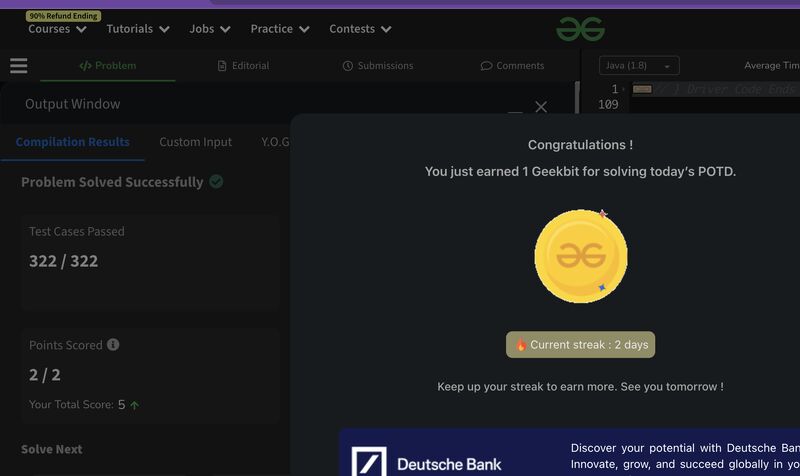 HEMRAJ KUMAR V S on LinkedIn: #potd #geekstreak2024 #deutschebank #potd ... HEMRAJ KUMAR V S on LinkedIn: #potd #geekstreak2024 #deutschebank #potd ...