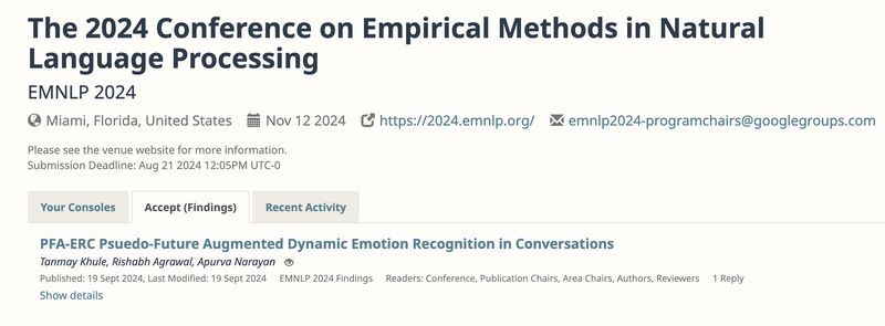 Tanmay Khule on LinkedIn: #emnlp2024 #research #ai #nlp Tanmay Khule on LinkedIn: #emnlp2024 #research #ai #nlp