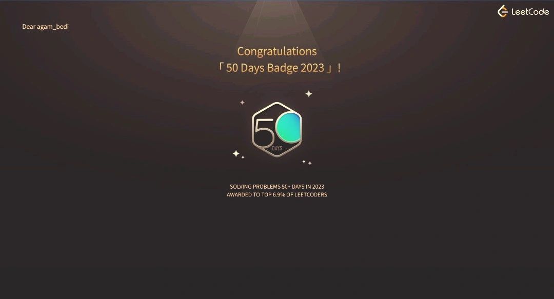 Agamjot Bedi on LinkedIn: #leetcode #codingmilestone #gratitude # ... Agamjot Bedi on LinkedIn: #leetcode #codingmilestone #gratitude # ...