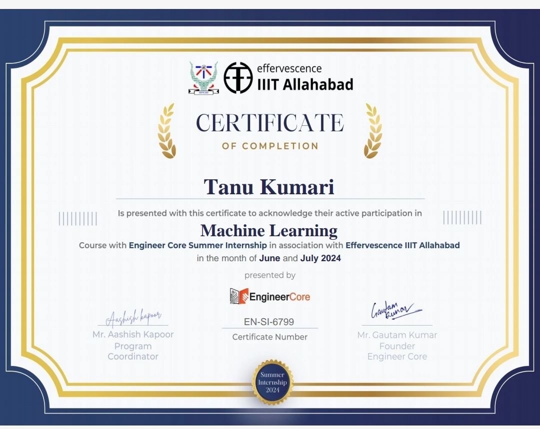 Tanu Kumari on LinkedIn: Machine learning Tanu Kumari on LinkedIn: Machine learning