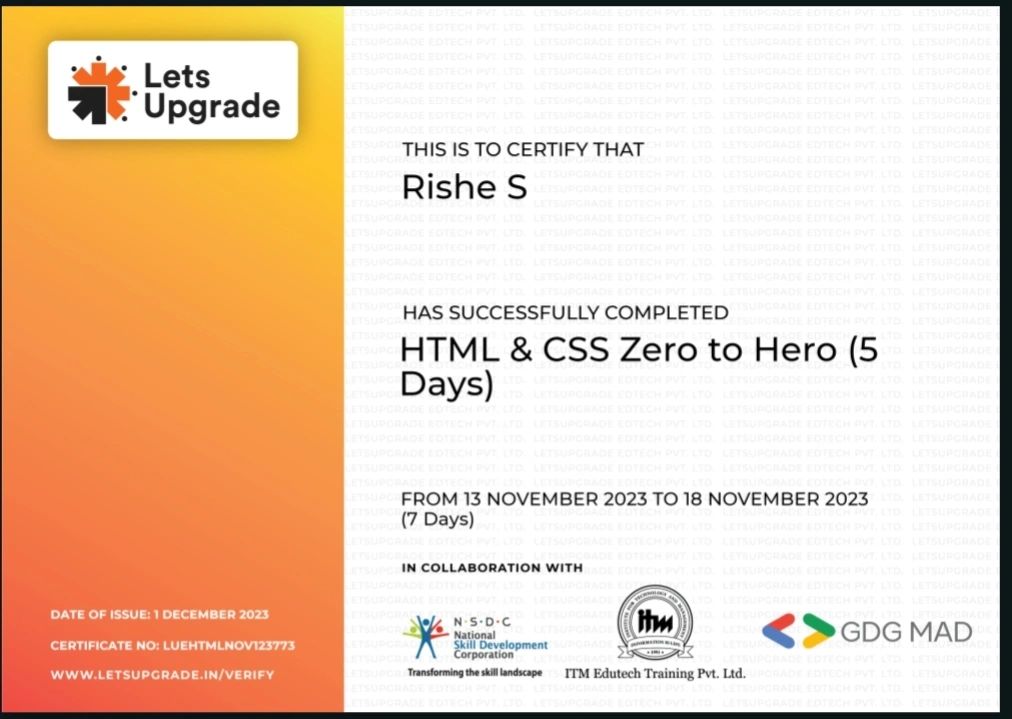 Rishe C S on LinkedIn: #webdevelopment #html #css #letsupgrade # ... Rishe C S on LinkedIn: #webdevelopment #html #css #letsupgrade # ...
