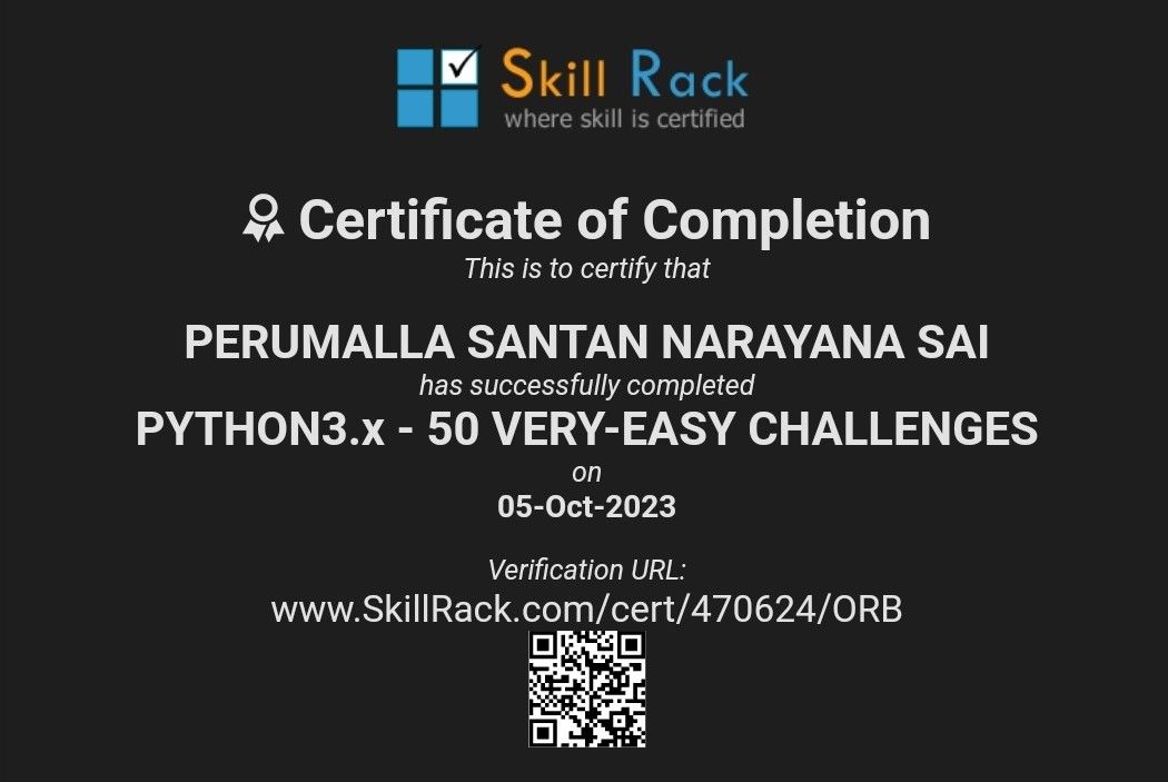 Santan Perumalla on LinkedIn: #python #pythonprogram #skillrack # ... Santan Perumalla on LinkedIn: #python #pythonprogram #skillrack # ...