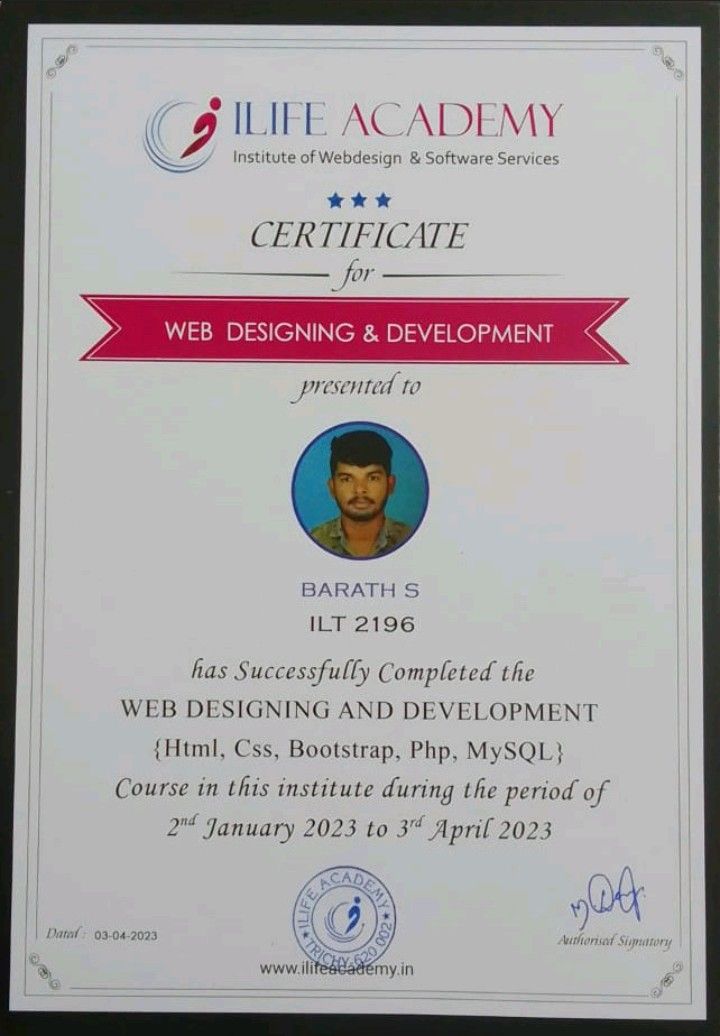 Barath S on LinkedIn: #html #css #bootstrap #php #mysql #webdesign # ... Barath S on LinkedIn: #html #css #bootstrap #php #mysql #webdesign # ...