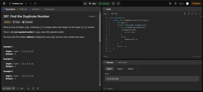 Solved 'Find the Duplicate Number' problem on LeetCode | Anupam Kumar ... Solved 'Find the Duplicate Number' problem on LeetCode | Anupam Kumar ...