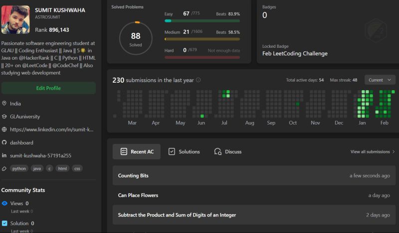 Day 48 of #100daysofcodechallenge | Sumit Kushwaha posted on the topic ... Day 48 of #100daysofcodechallenge | Sumit Kushwaha posted on the topic ...
