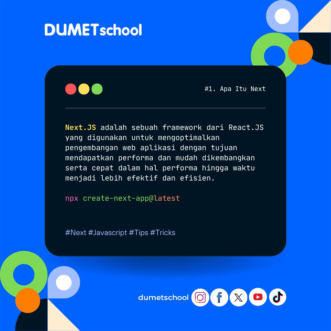 DUMET School on LinkedIn: #dumetschool #javascript #nextjs #framework DUMET School on LinkedIn: #dumetschool #javascript #nextjs #framework