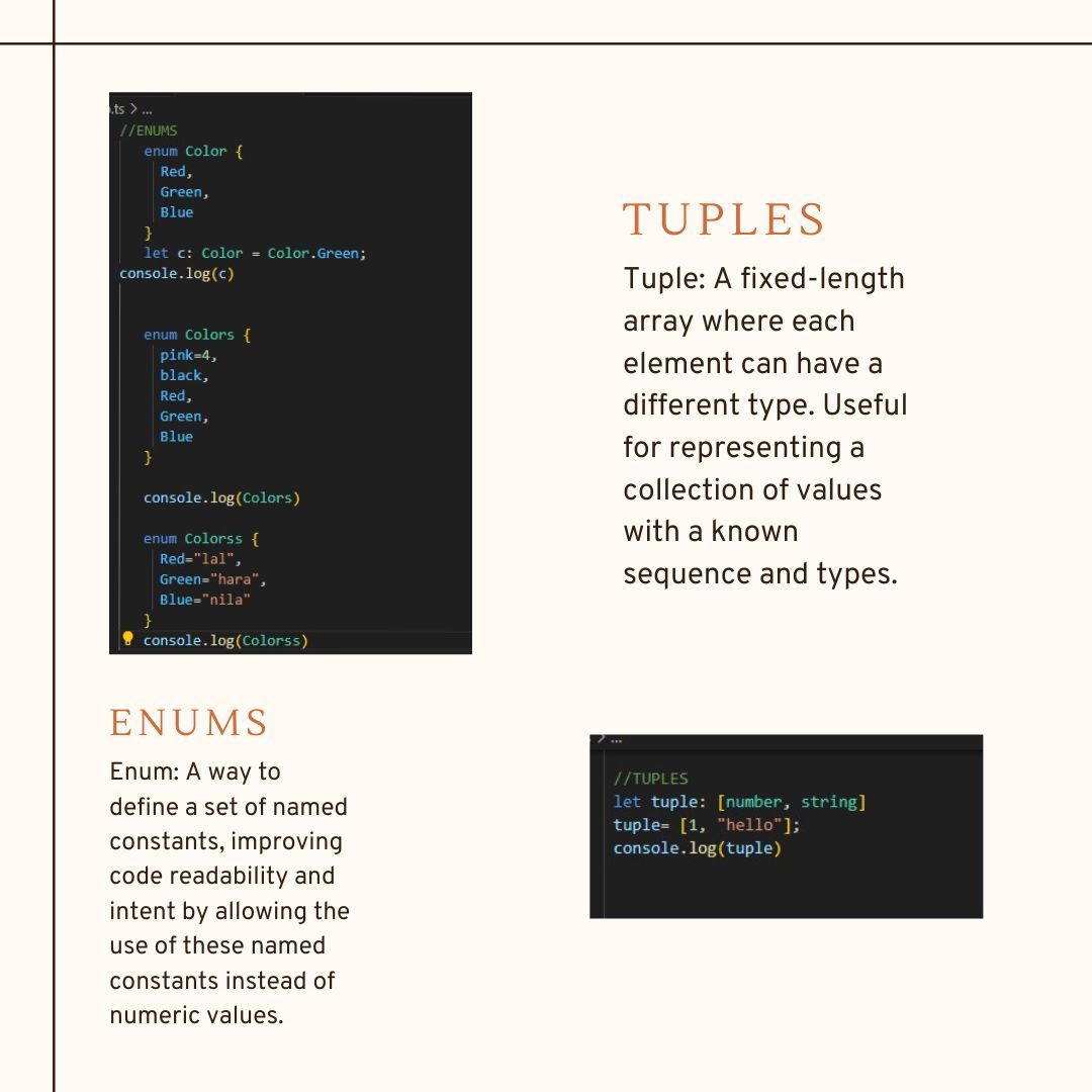 Junaid Ul Haque Sheikh S/O on LinkedIn: Why we use enum and tuple in ... Junaid Ul Haque Sheikh S/O on LinkedIn: Why we use enum and tuple in ...