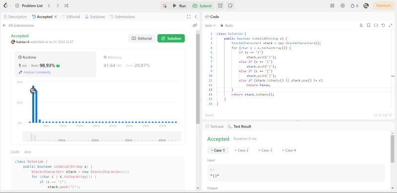 How I solved LeetCode problem 20 | kabilan B posted on the topic | LinkedIn How I solved LeetCode problem 20 | kabilan B posted on the topic | LinkedIn