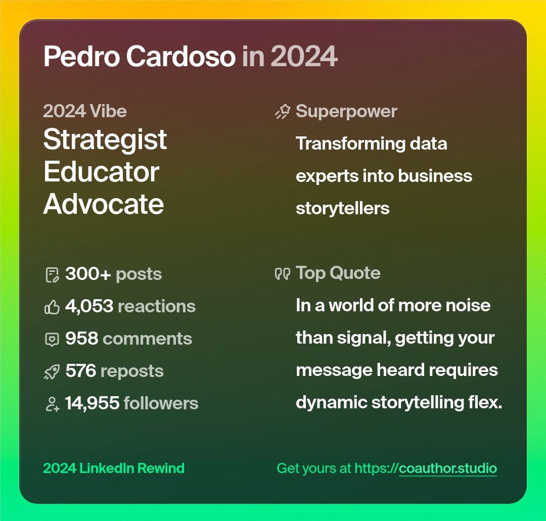 🥷PEDRO CARDOSO - The Data Ninja on LinkedIn: #geekswithempathy # ... 🥷PEDRO CARDOSO - The Data Ninja on LinkedIn: #geekswithempathy # ...