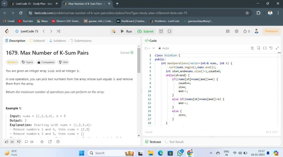 Day 13 of Leetcode challenge: solved a problem | Gaurav Chaudhary ... Day 13 of Leetcode challenge: solved a problem | Gaurav Chaudhary ...