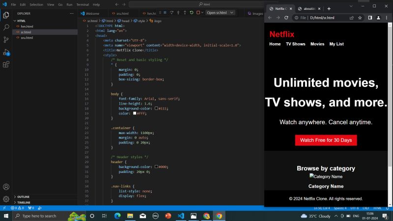 My Netflix clone website sample page | Sruthi Krishna posted on the ... My Netflix clone website sample page | Sruthi Krishna posted on the ...