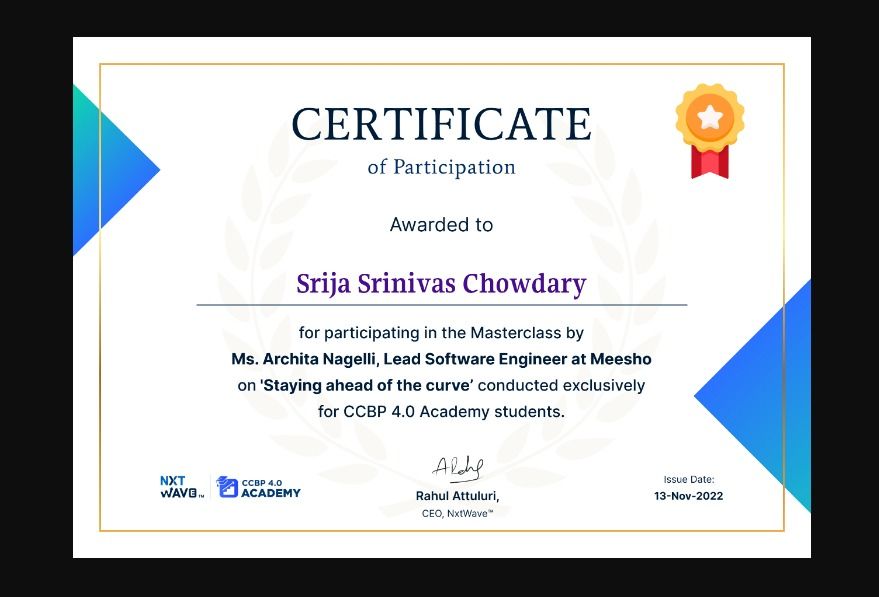 Srija Srinivas Mundru on LinkedIn: #nxtwave #ccbp #podcast Srija Srinivas Mundru on LinkedIn: #nxtwave #ccbp #podcast