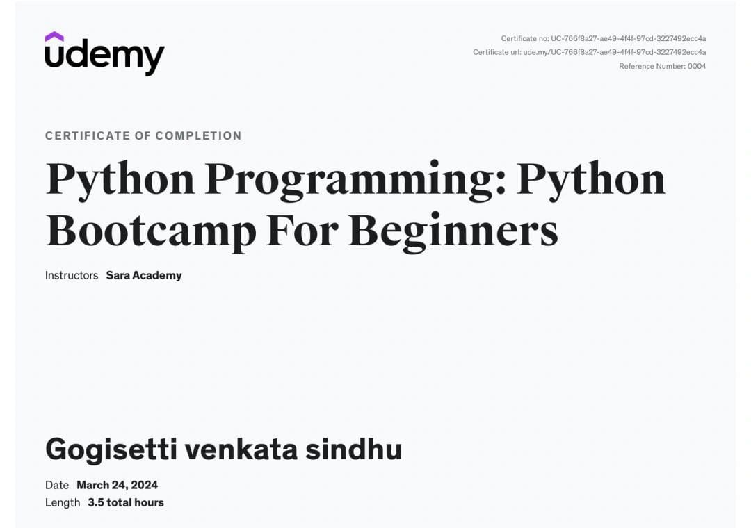 #udemy | Gogisetti Sindhu #udemy | Gogisetti Sindhu