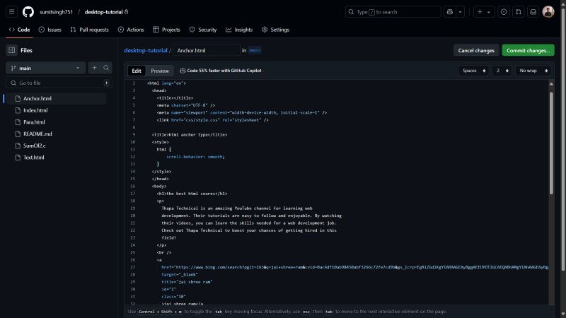 #github #html #codingjourney #webdevelopment #beginnertopro | Sumit Singh #github #html #codingjourney #webdevelopment #beginnertopro | Sumit Singh