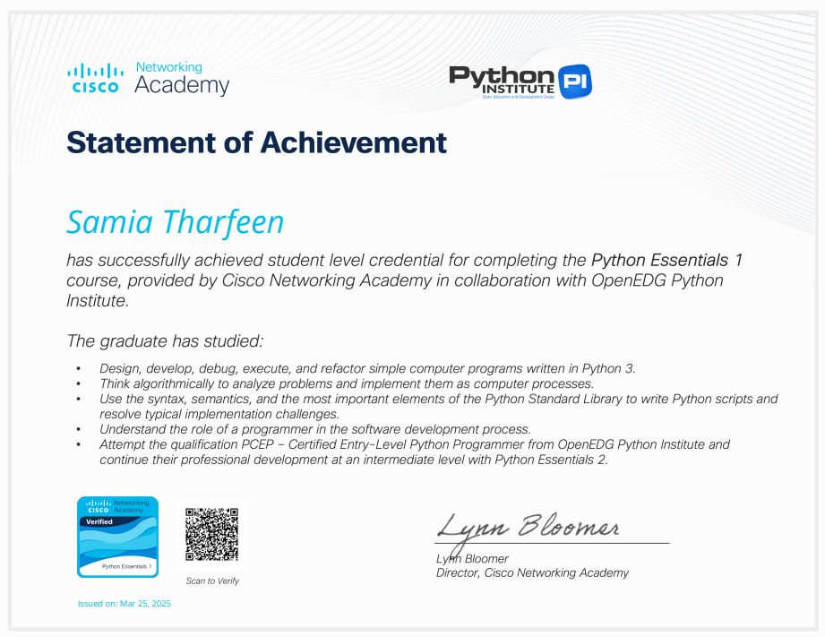#python #programming #certification #cisconetworkingacademy… | Samia ... #python #programming #certification #cisconetworkingacademy… | Samia ...