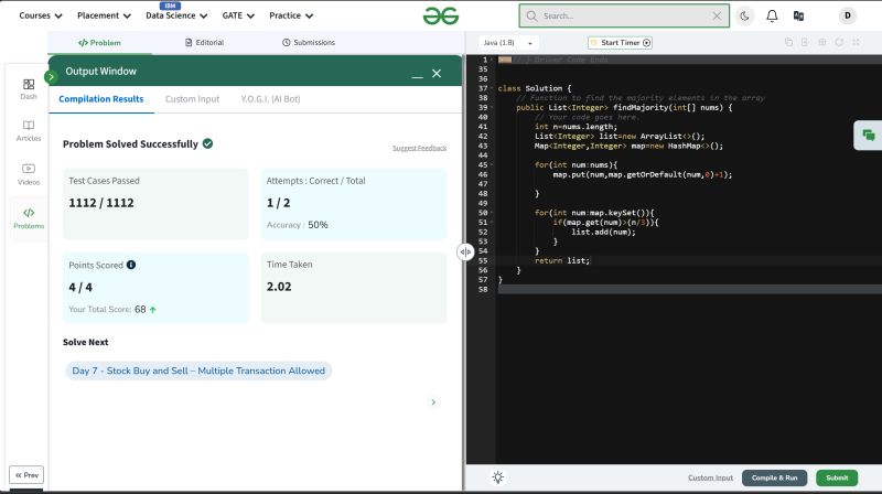 #gfg160 #geekstreak2025 #gfg160dayschallenge #codingjourney… | Dev Bhardwaj #gfg160 #geekstreak2025 #gfg160dayschallenge #codingjourney… | Dev Bhardwaj