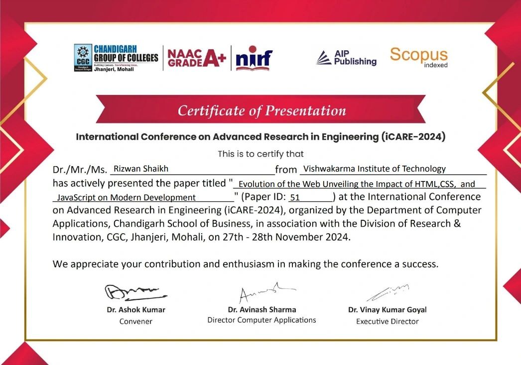 Shaikh Rizwan on LinkedIn: #webdevelopment #researchachievement # ... Shaikh Rizwan on LinkedIn: #webdevelopment #researchachievement # ...