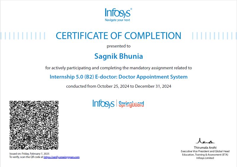 #infosysspringboard #internship #javadeveloper #springboot… | Sagnik Bhunia #infosysspringboard #internship #javadeveloper #springboot… | Sagnik Bhunia