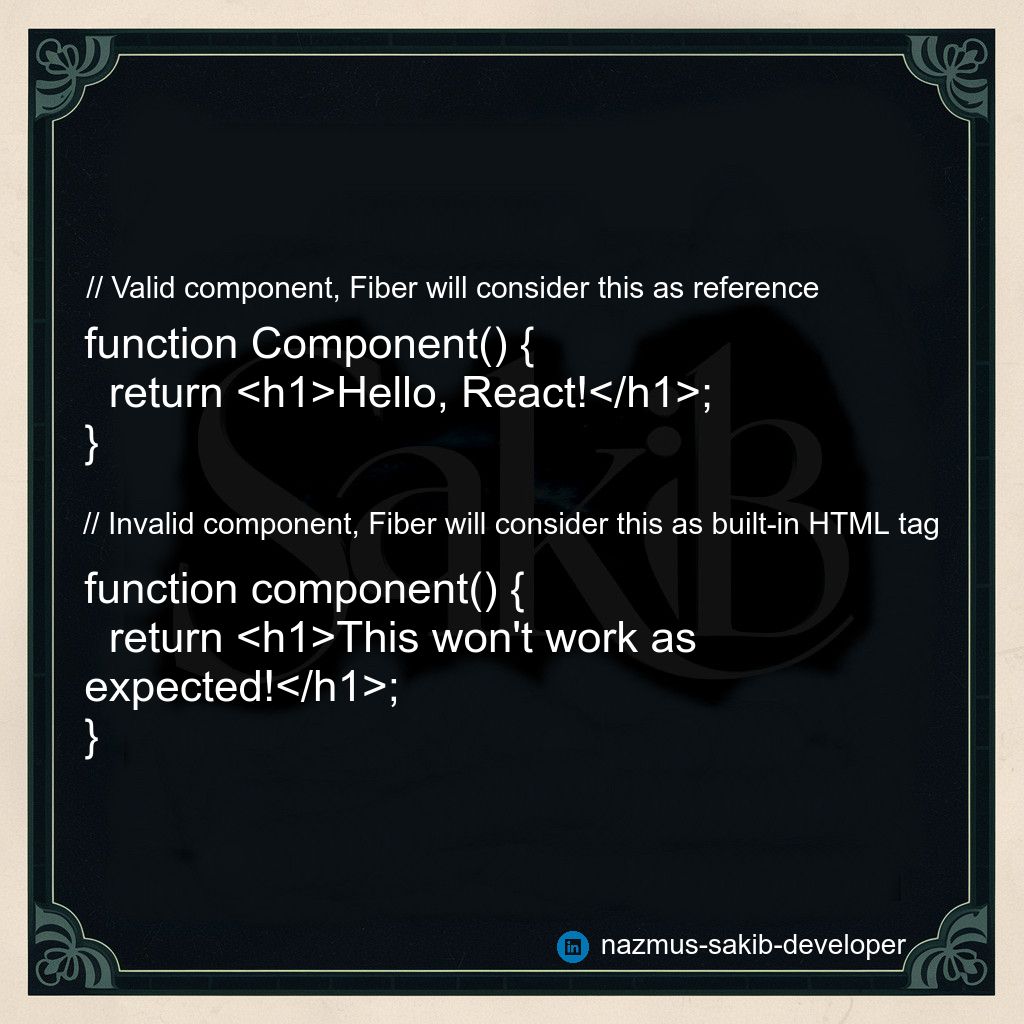 Why React components need capital letters | Nazmus Sakib posted on the ... Why React components need capital letters | Nazmus Sakib posted on the ...