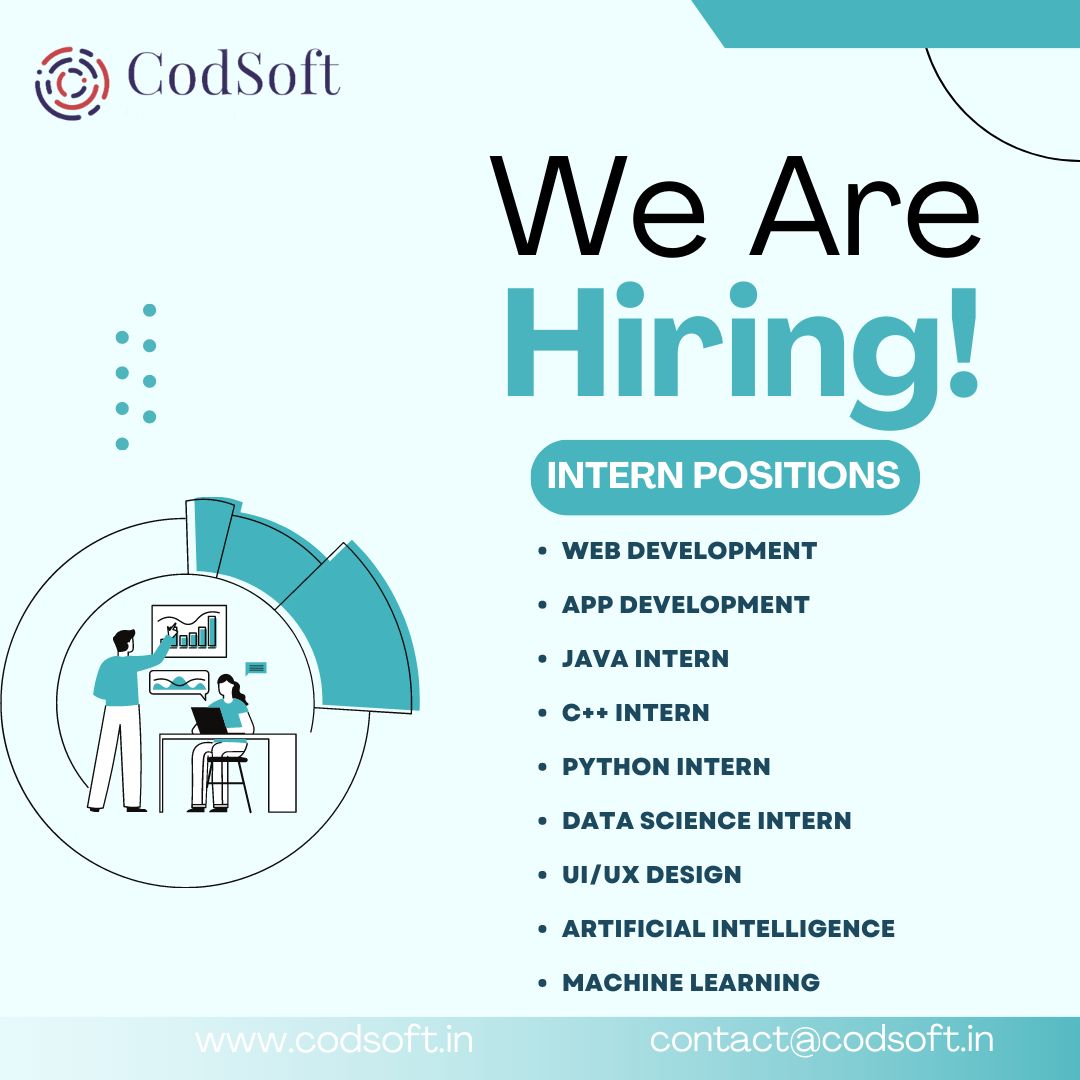 CodSoft on LinkedIn: #codsoft #codsoftinternship #ai #team #work # ... CodSoft on LinkedIn: #codsoft #codsoftinternship #ai #team #work # ...