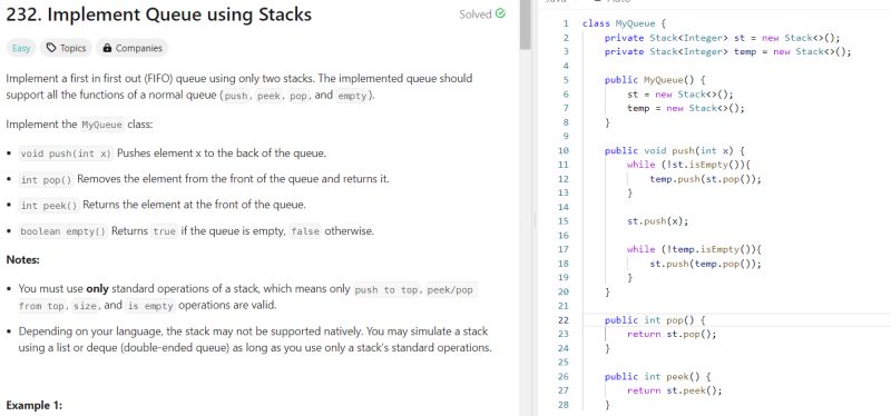 Mohammad Salman on LinkedIn: #leetcodechallenge #dsa #java #stack #queue Mohammad Salman on LinkedIn: #leetcodechallenge #dsa #java #stack #queue