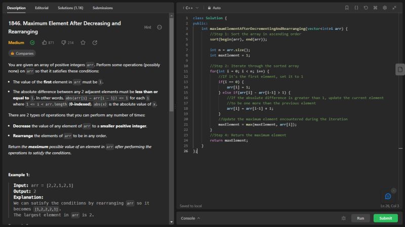 LeetCode Daily Challenge: Maximum Element | Sanket Rakshe posted on the ... LeetCode Daily Challenge: Maximum Element | Sanket Rakshe posted on the ...