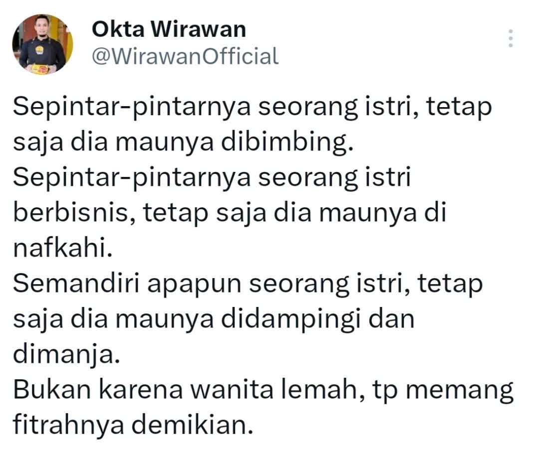 Okta Wirawan on LinkedIn: Setuju ya?? | 46 comments Okta Wirawan on LinkedIn: Setuju ya?? | 46 comments