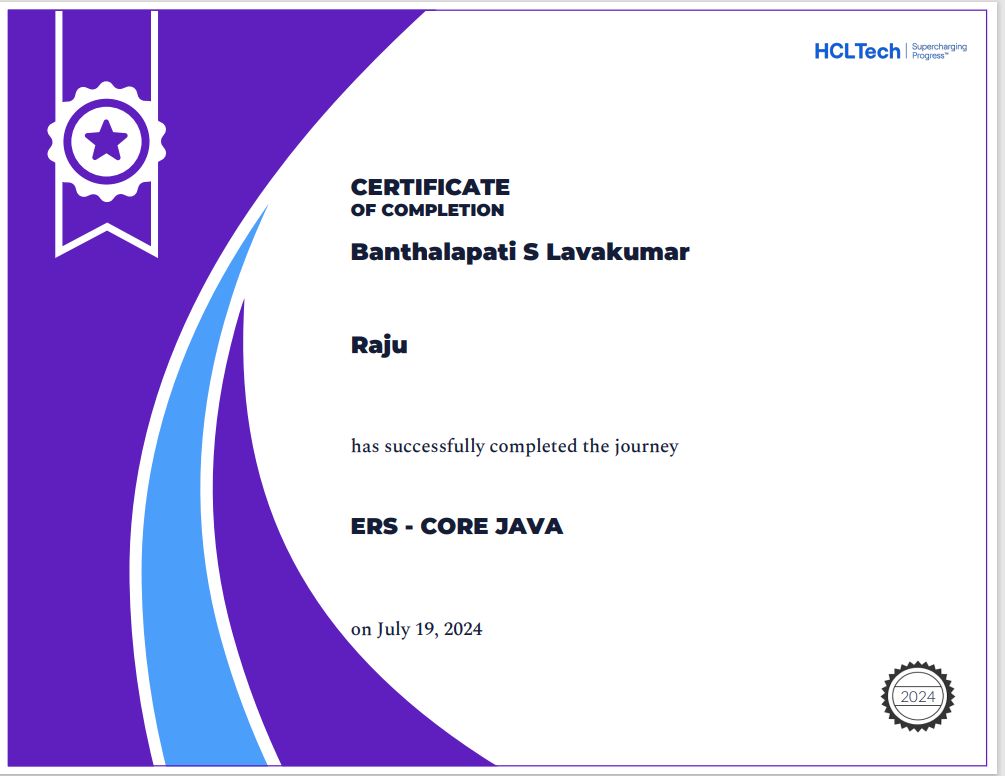 Banthalapati S Lavakumar Raju on LinkedIn: #javaprogramming #corejava # ... Banthalapati S Lavakumar Raju on LinkedIn: #javaprogramming #corejava # ...
