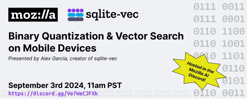 Alexander Garcia on LinkedIn: I'll be hosting a sqlite-vec event in ... Alexander Garcia on LinkedIn: I'll be hosting a sqlite-vec event in ...