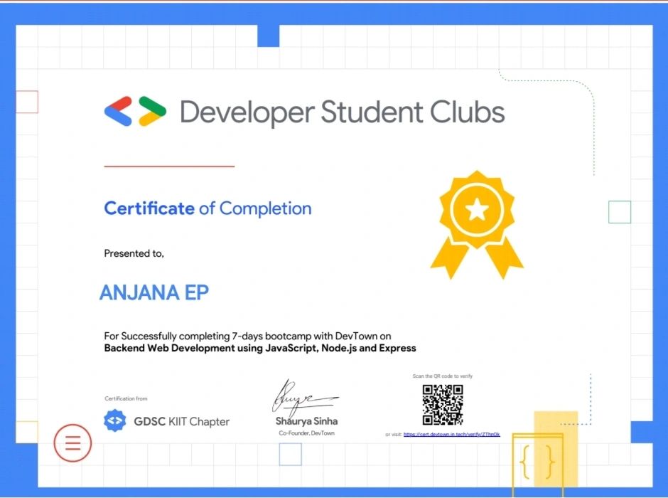 Anjana Ep on LinkedIn: #webdevelopment #javascript #nodejs #express # ... Anjana Ep on LinkedIn: #webdevelopment #javascript #nodejs #express # ...