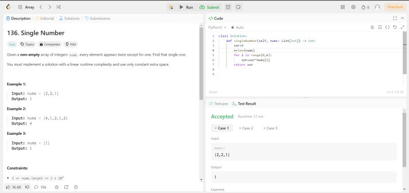 Eswar Katari on LinkedIn: #codingchallenge #leetcode #singlenumber # ... Eswar Katari on LinkedIn: #codingchallenge #leetcode #singlenumber # ...