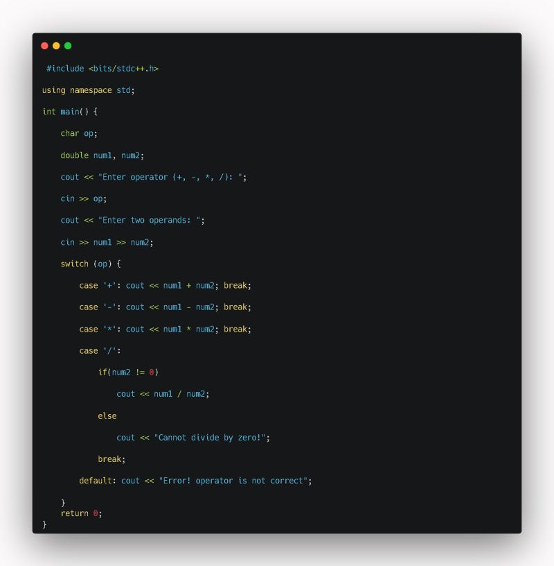 Vishnu Kumar on LinkedIn: #controlflow #switchcase #cplusplus # ... Vishnu Kumar on LinkedIn: #controlflow #switchcase #cplusplus # ...