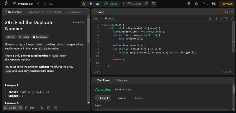 Day 8 of LeetCode: Finding the Duplicate Number | Devesh Sharma posted ... Day 8 of LeetCode: Finding the Duplicate Number | Devesh Sharma posted ...