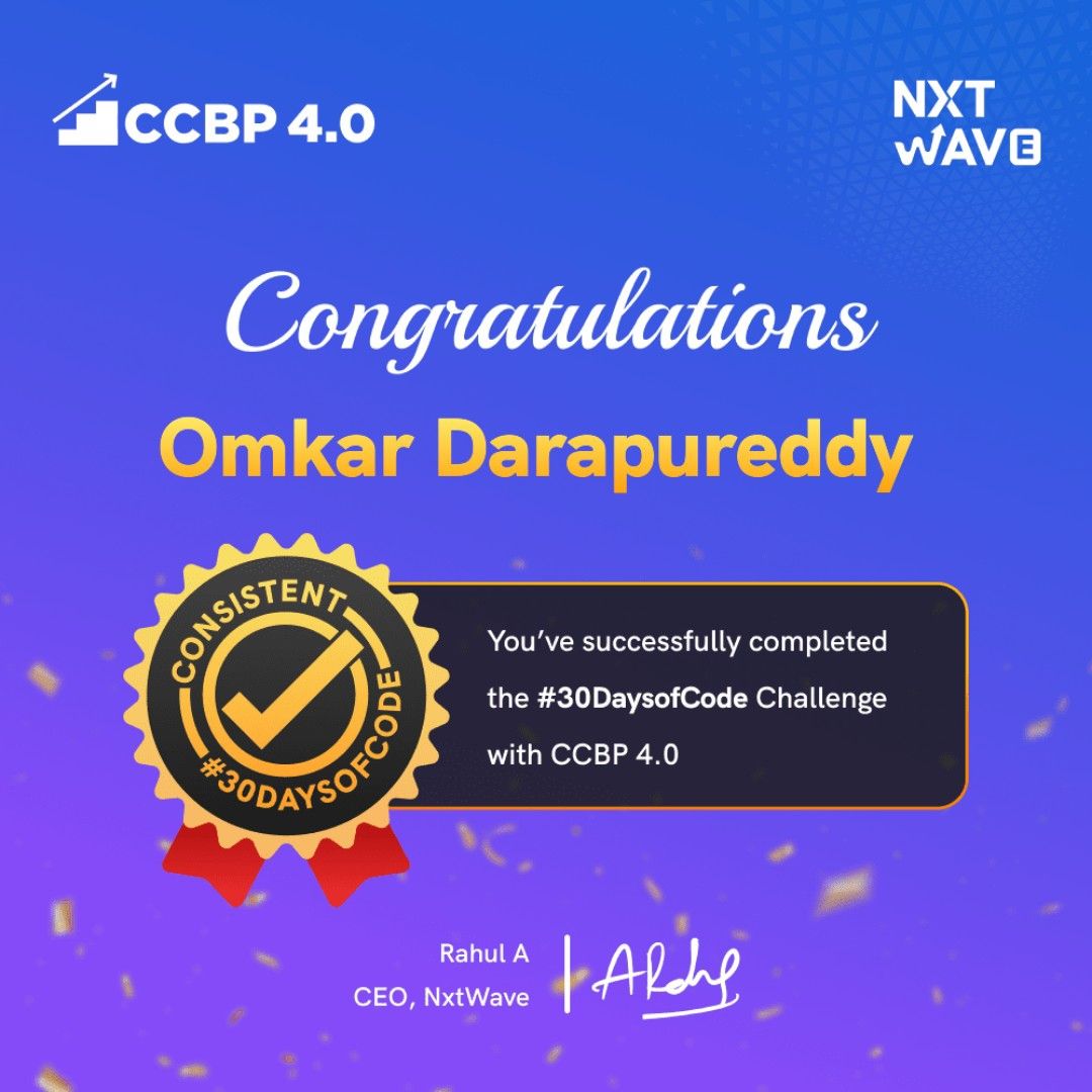 omkar darapureddy on LinkedIn: #nxtwave #ccbp #coding #html5 #css3 # ... omkar darapureddy on LinkedIn: #nxtwave #ccbp #coding #html5 #css3 # ...