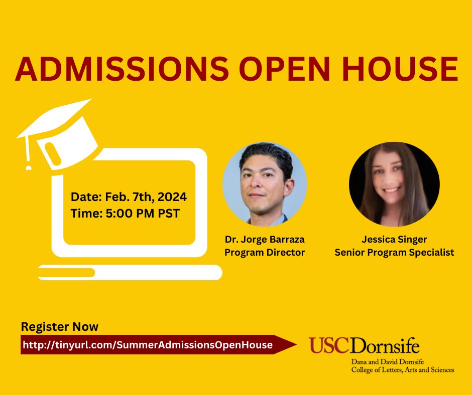 Join USC's M.S. in Applied Psychology program for an Admissions Open ... Join USC's M.S. in Applied Psychology program for an Admissions Open ...