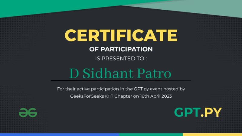 Sidhant Patro on LinkedIn: #ai #python Sidhant Patro on LinkedIn: #ai #python