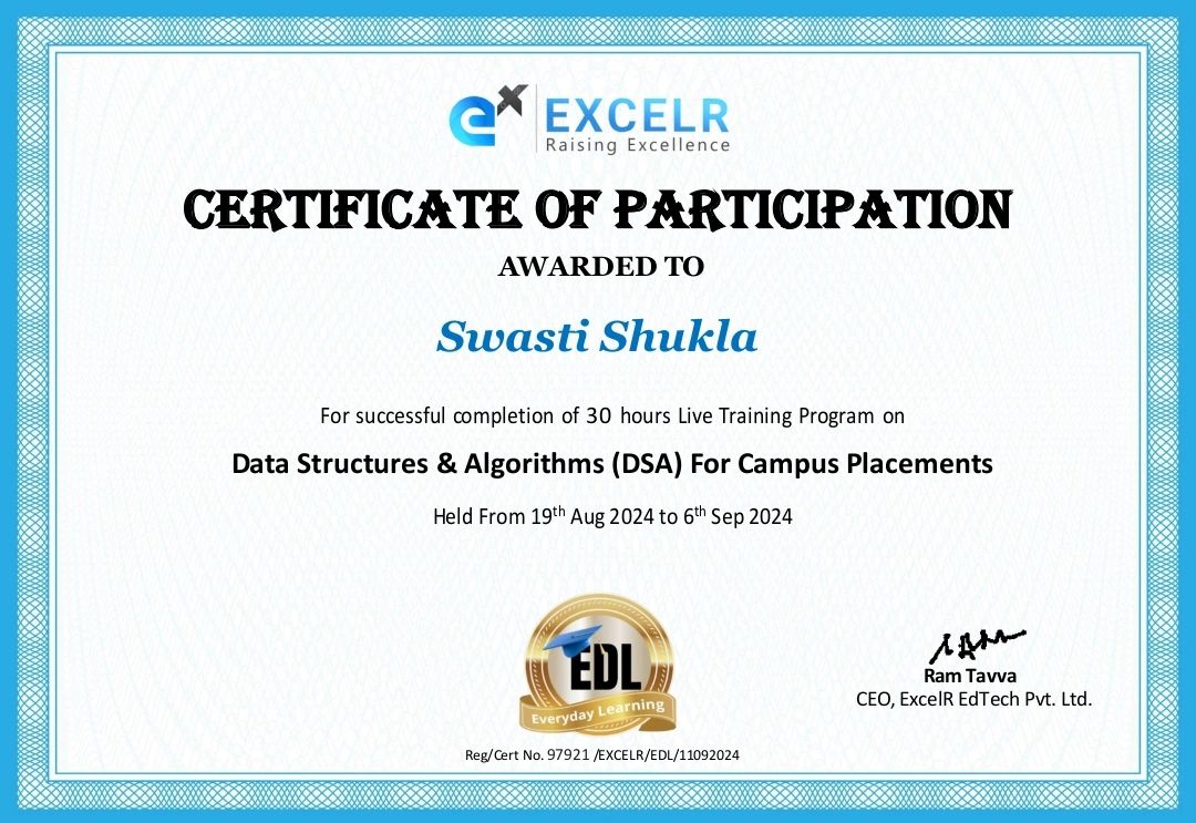 Swasti Shukla on LinkedIn: #learning #dsa #datastructures #algorithms # ... Swasti Shukla on LinkedIn: #learning #dsa #datastructures #algorithms # ...