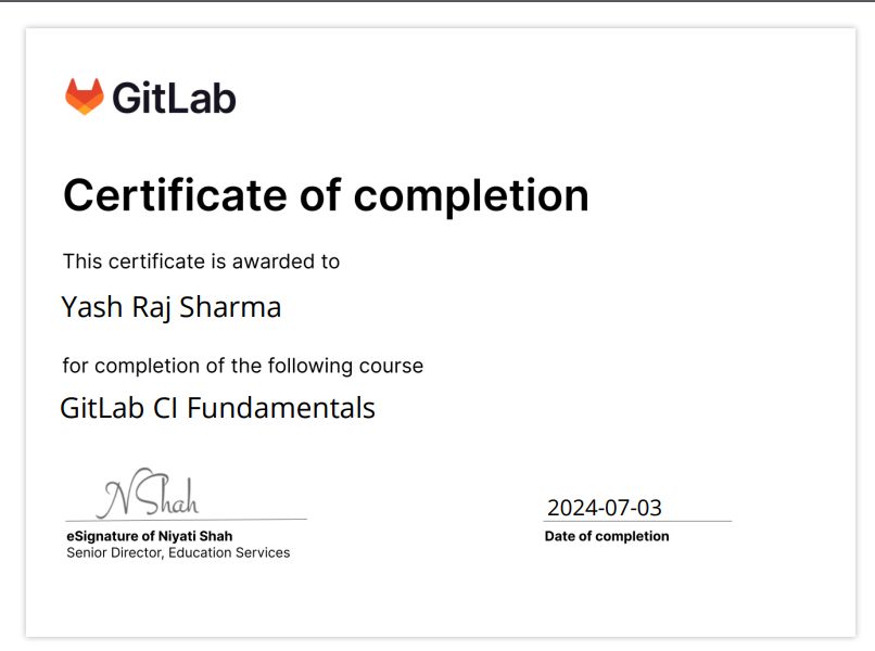 I’m happy to share that I’ve obtained a new certification: GitLab CI ... I’m happy to share that I’ve obtained a new certification: GitLab CI ...