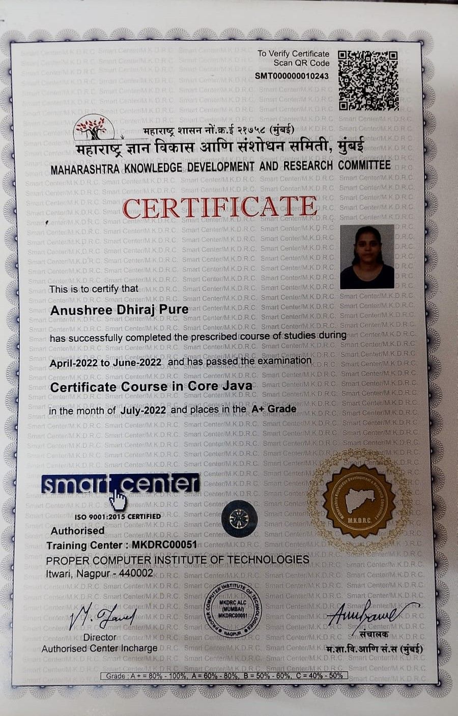 Anushree Pure on LinkedIn: #corejava #certification #learning Anushree Pure on LinkedIn: #corejava #certification #learning