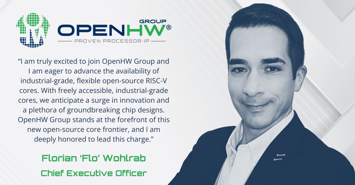 OpenHW Group on LinkedIn: OpenHW Group Appoints Florian 'Flo' Wohlrab ... OpenHW Group on LinkedIn: OpenHW Group Appoints Florian 'Flo' Wohlrab ...
