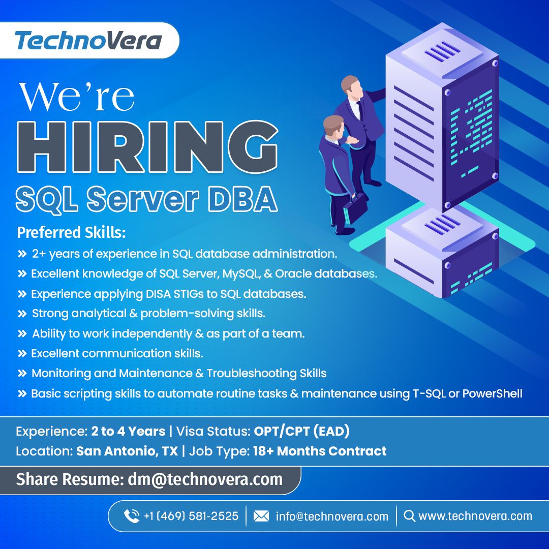 #sqlserver #sqlserverdba #sql #sqljobs #sqldatabase… | Technovera #sqlserver #sqlserverdba #sql #sqljobs #sqldatabase… | Technovera