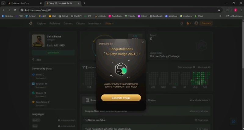 Sairaj Pawar on LinkedIn: #leetcode #50daysbadge #java #c #sql # ... Sairaj Pawar on LinkedIn: #leetcode #50daysbadge #java #c #sql # ...