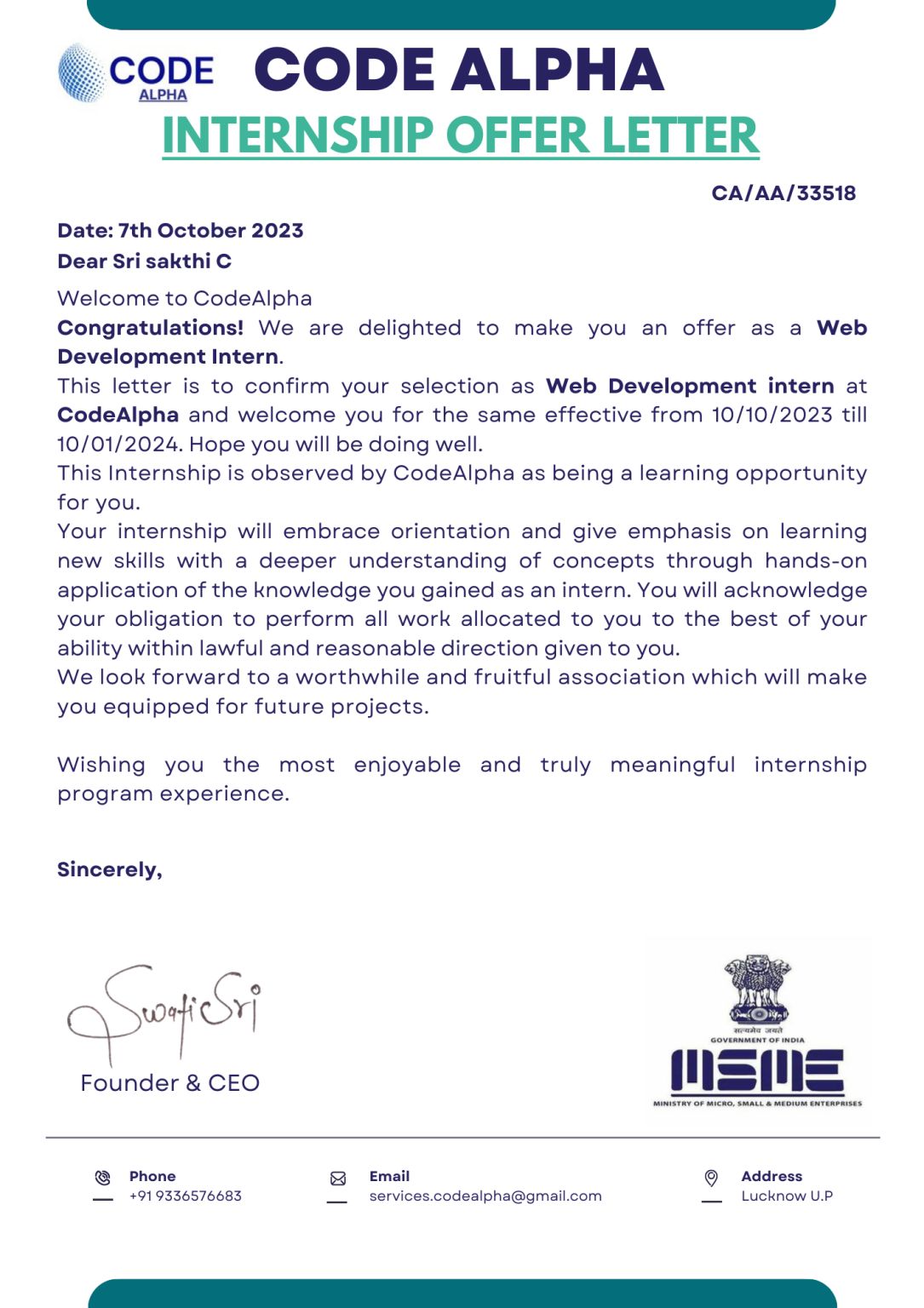 Sri sakthi C on LinkedIn: #codealpha Sri sakthi C on LinkedIn: #codealpha