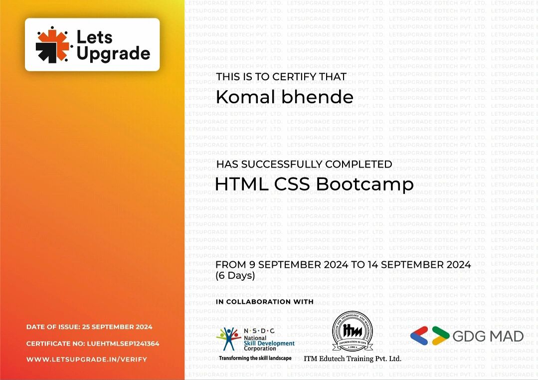 Komal Bhende on LinkedIn: #css #html Komal Bhende on LinkedIn: #css #html