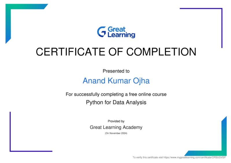Anand Ojha on LinkedIn: #python #dataanalysis #greatlearning # ... Anand Ojha on LinkedIn: #python #dataanalysis #greatlearning # ...